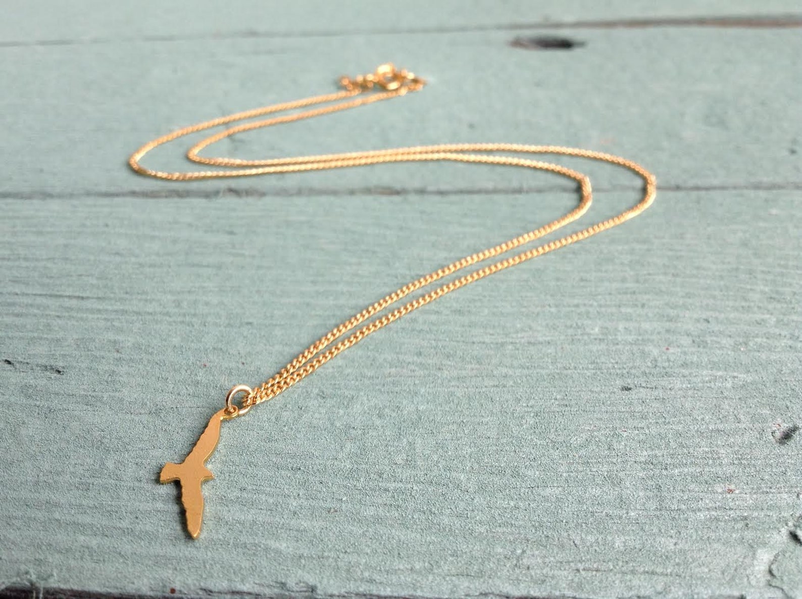 Tiny Seagull Necklace, Gold Seagull Necklace, Friendship Necklace, Gold ...