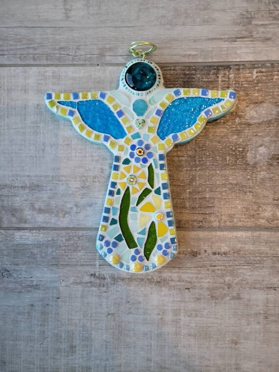 CUSTOM Mosaic Angel Stained Glass Mosaic Religious Gift | Etsy
