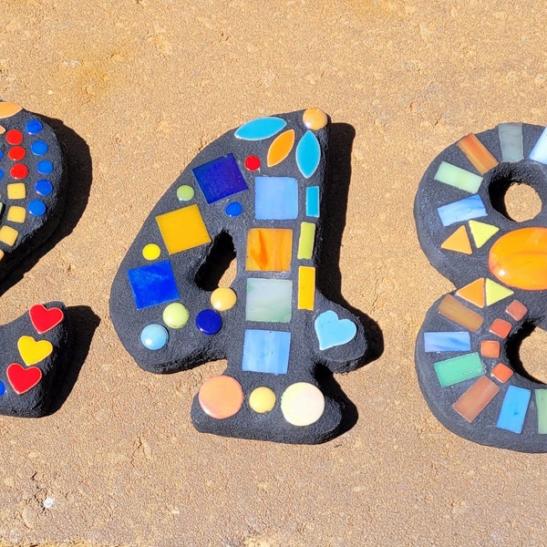 Mosaic Numbers - Etsy