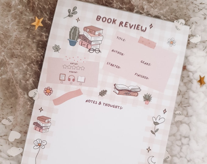 Book Review Pad | Book Tracker | Reading Review | Reading Challenge ...
