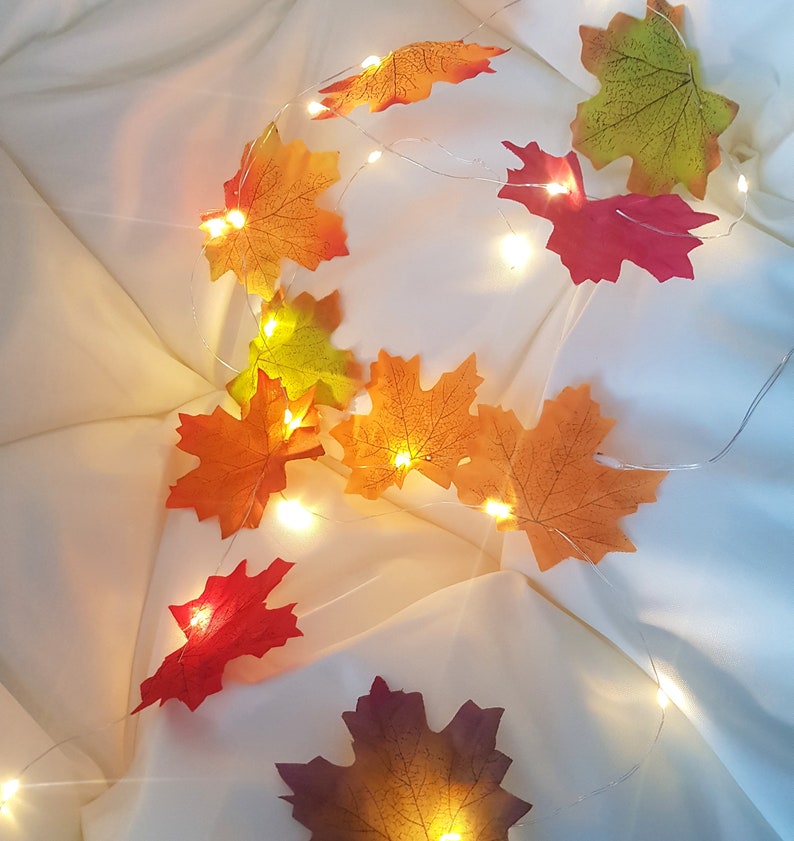 Autumn Leaf Fairy Lights Autumn Decor Autumn Leaves - Etsy