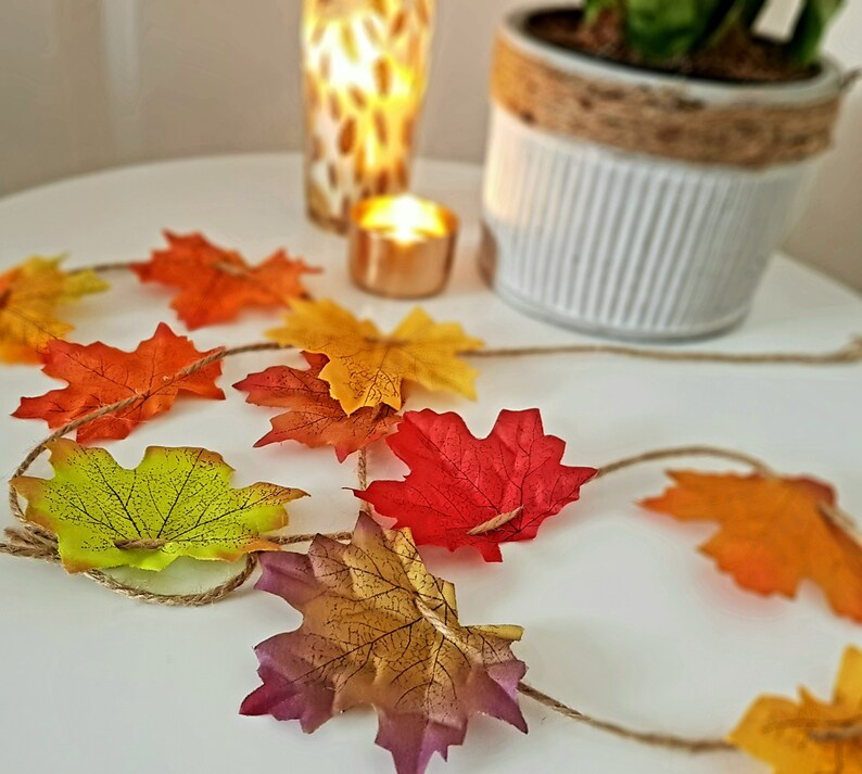 Autumn Leaf String Garland Autumn Leaves Autumn Garland | Etsy