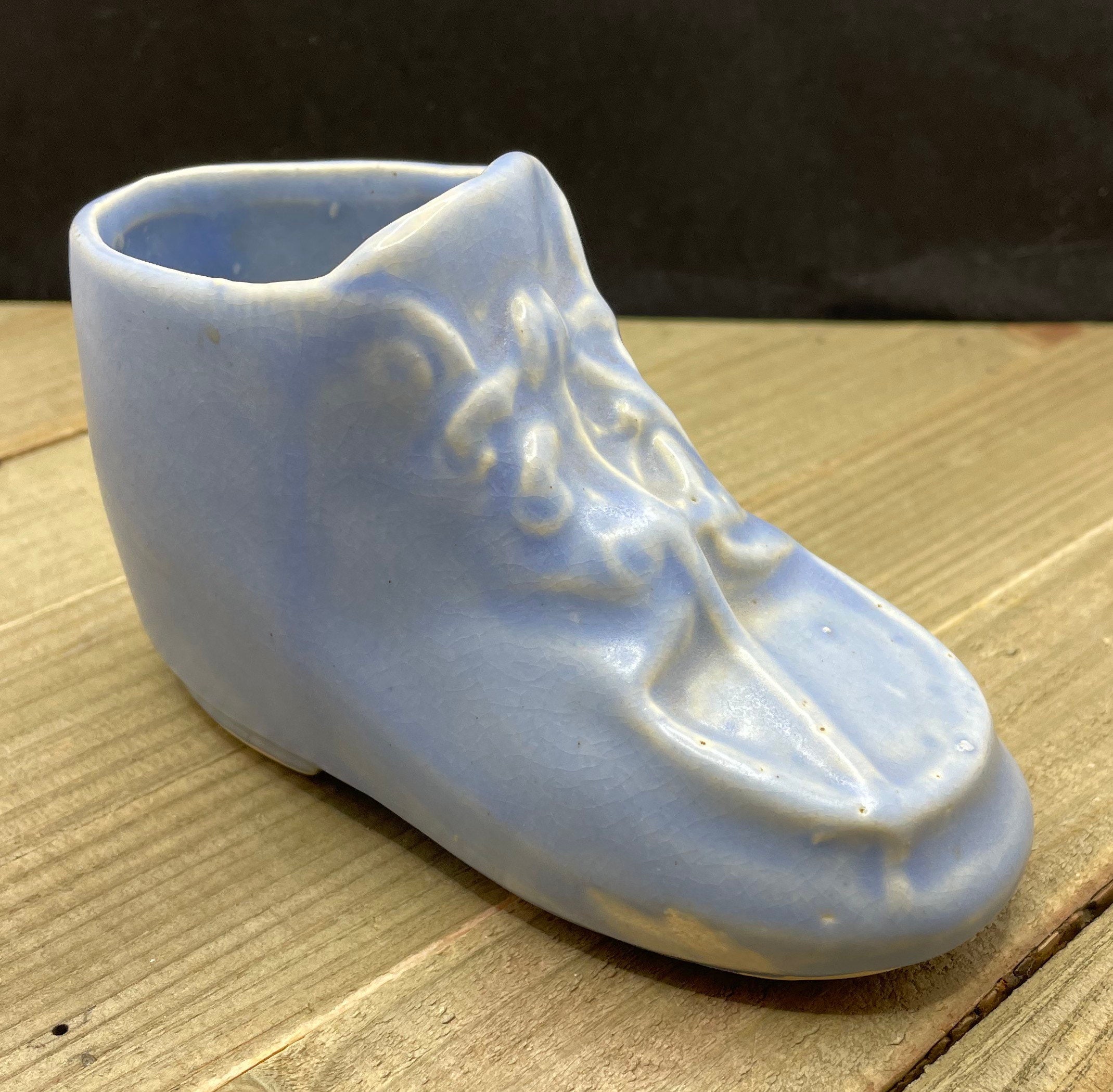 Mccoy Blue Boot Planter-usa - Etsy