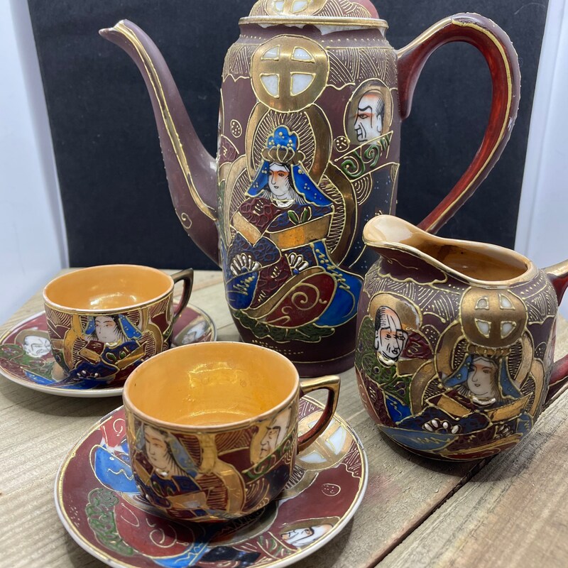 Hand Painted Tea Set - Etsy