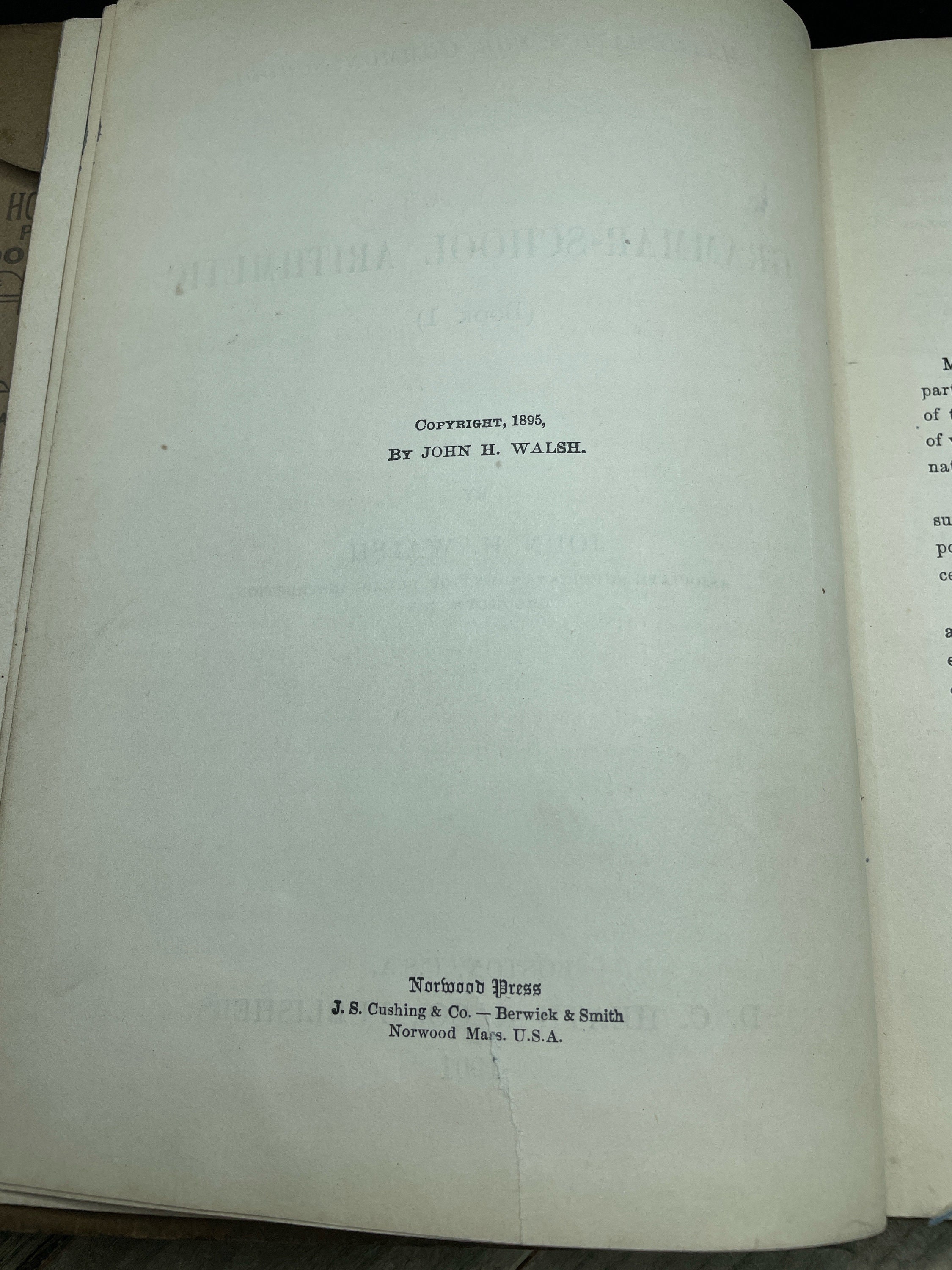 Grammar-school Arithmetic (book 1), John H. Walsh, D.C. Heath & Co ...