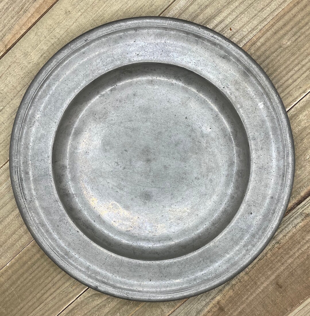 Antique Marked Pewter Plate - Etsy