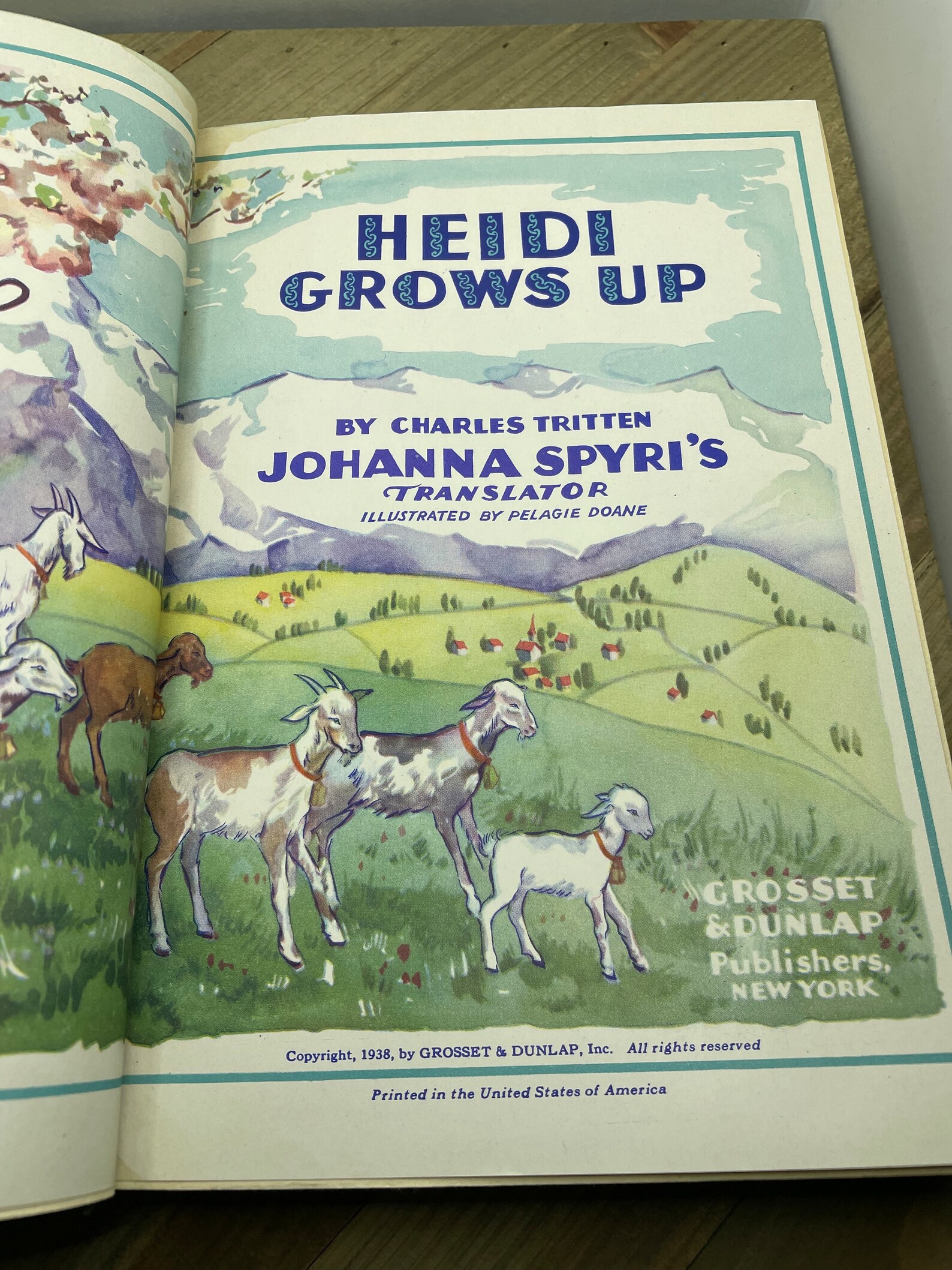 Heidi Grows Up, Charles Tritten, Johanna Spyri’s Translator, Grosset ...