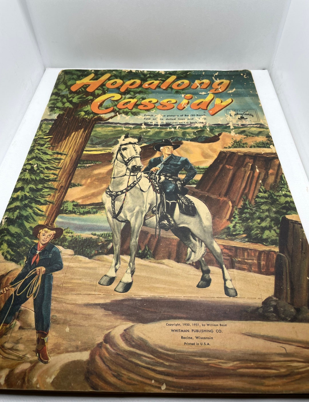Hopalong Cassidy, Bar-20 Ranch, Punch-out Book, Whitman Publishing Co ...