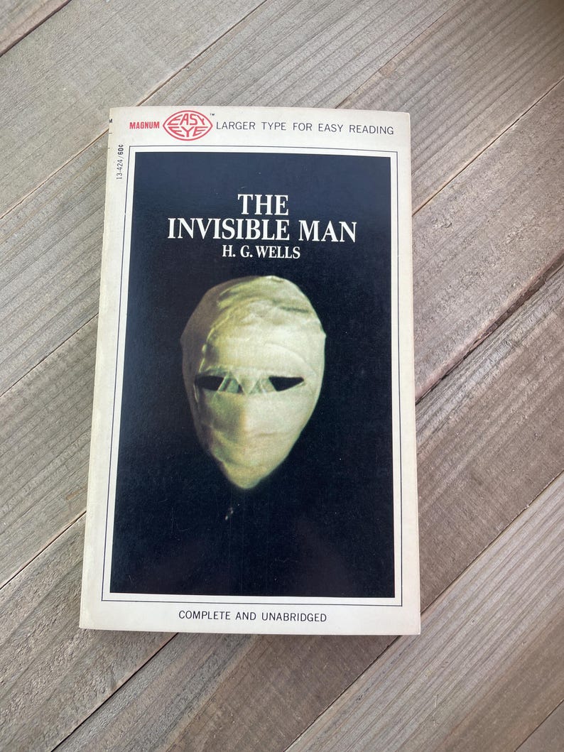 The Invisible Man, H.G. Wells, Magnum Easy Eye Book 1968 - Etsy