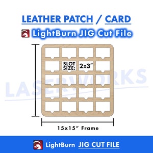 Leather Patch/card Engraving Jig, 2x3 Inch, Lightburn Digital File, 20 ...