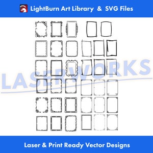 160+ Border Lines Frames: Square, Circle, Rectangle | Lightburn Art ...