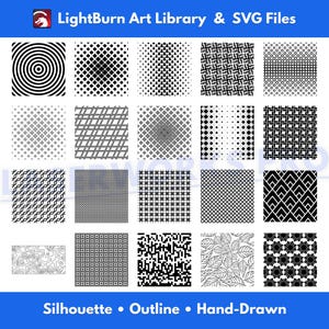 100 Geometric Pattern Designs: Lightburn Art Library & SVG Files ...