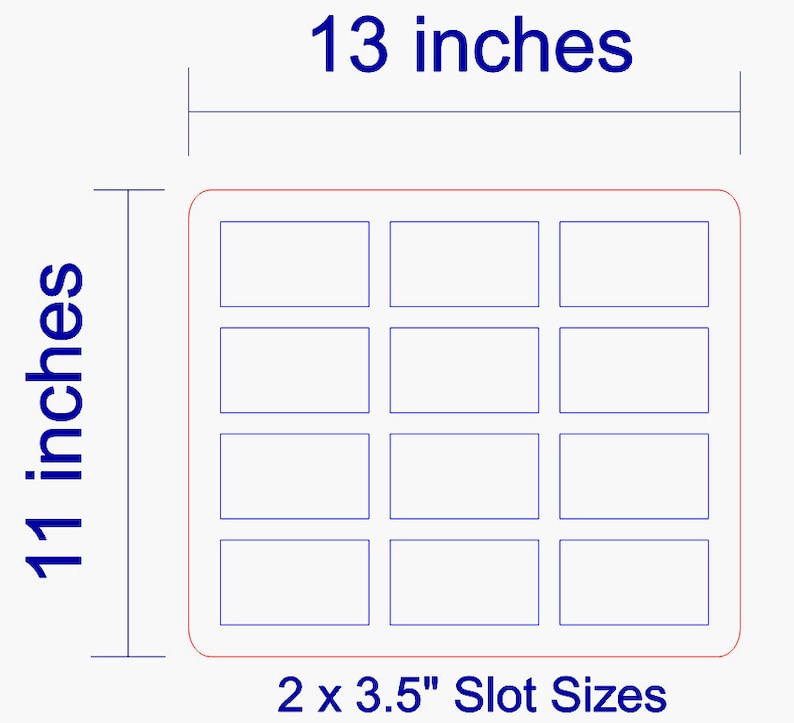 Business Card Engraving Jig: 2x3.5" Grid Template (SVG & Lightburn File ...