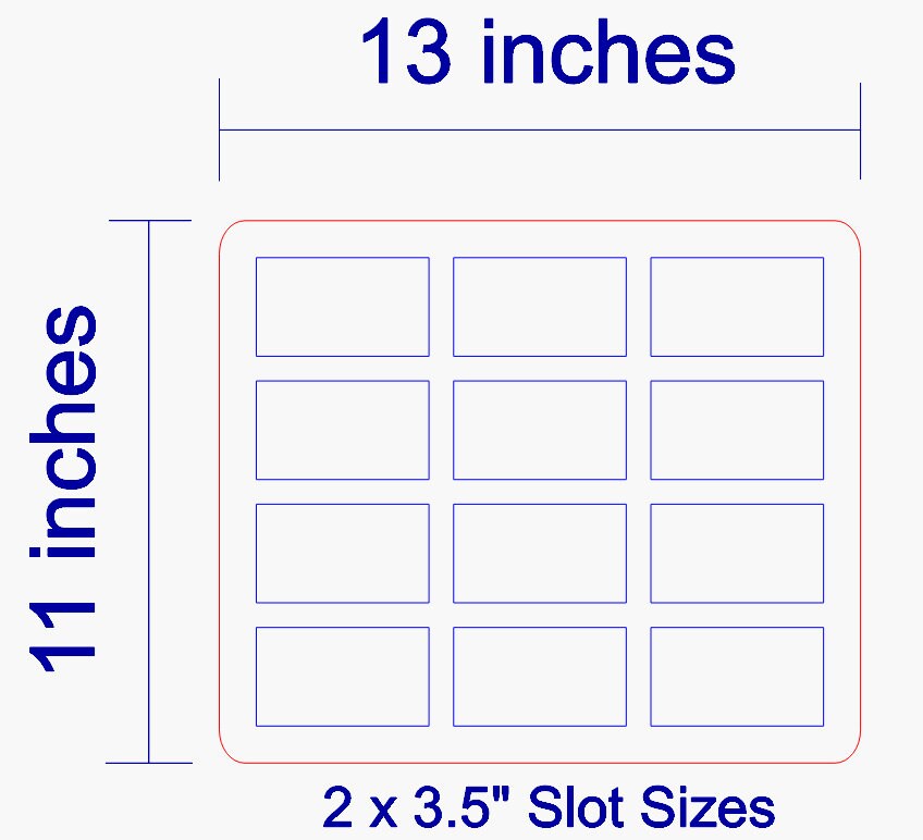 Business Card Engraving Jig: 2x3.5" Grid Template (SVG & Lightburn File ...