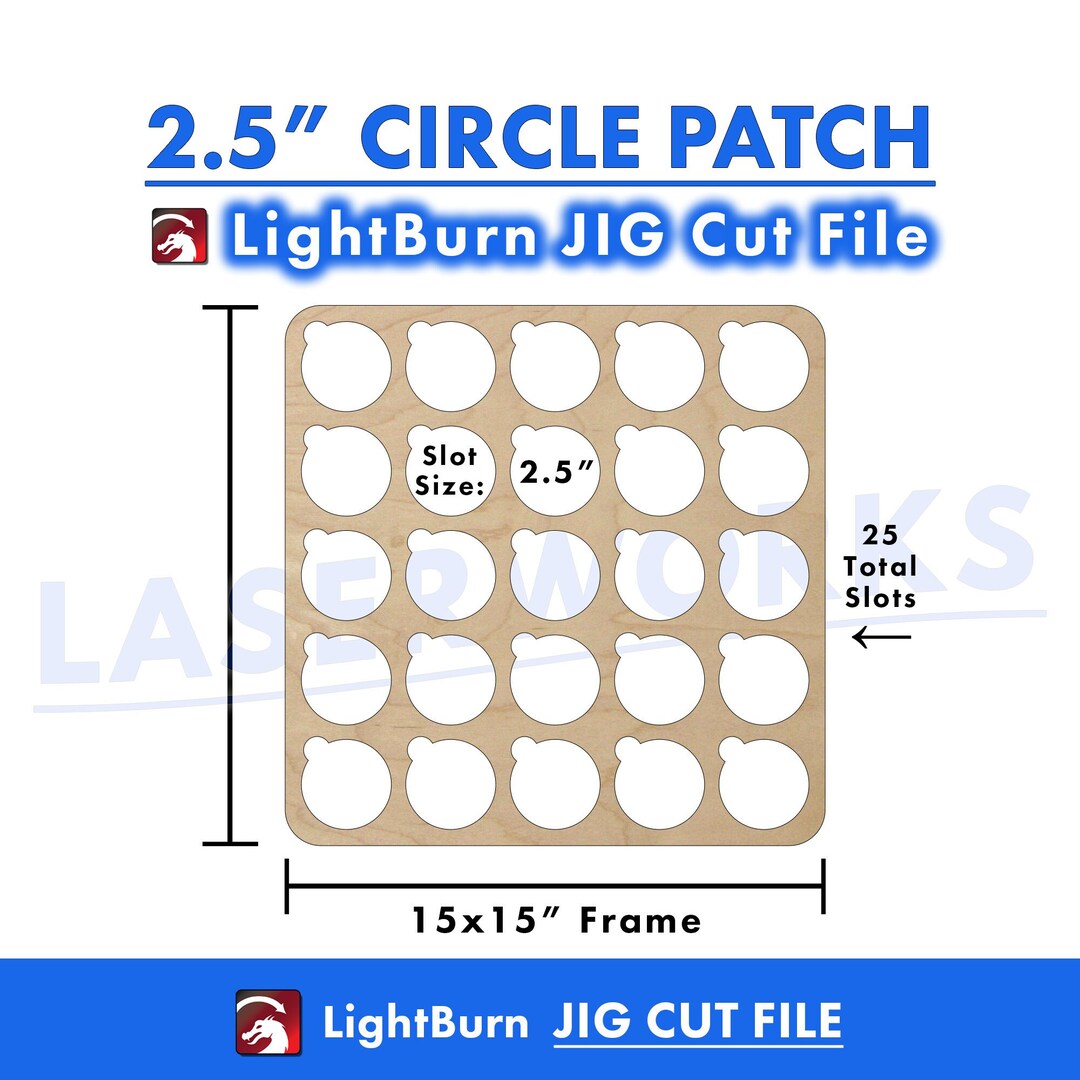 Circle Leather Patch Engraving Jig 2.5 Inch Lightburn - Etsy