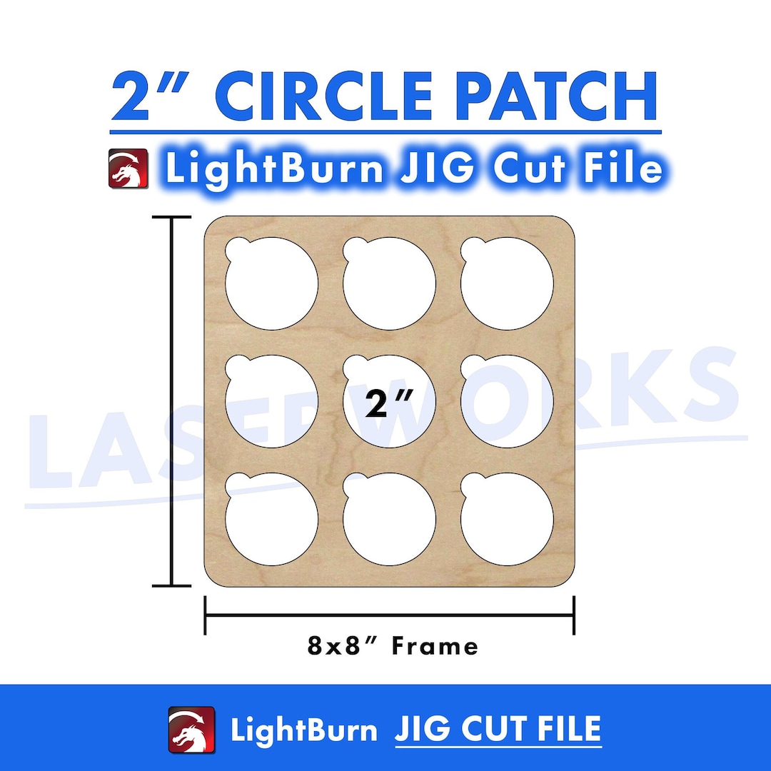 Round Leather Patch Engraving Jig 2 Inch Lightburn Digital - Etsy