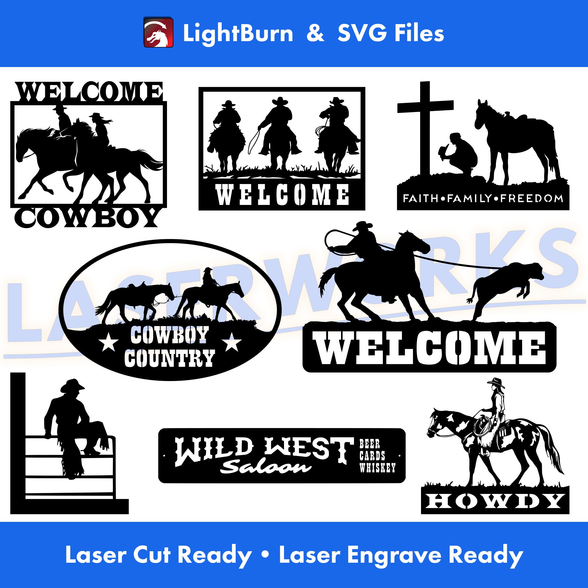 Western Welcome Signs: Cowboy and Wild West | Lightburn Art Library ...