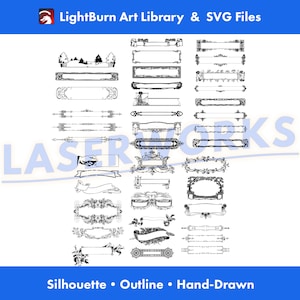 140+ Banner and Scroll Designs | Lightburn & SVG Files (digital ...