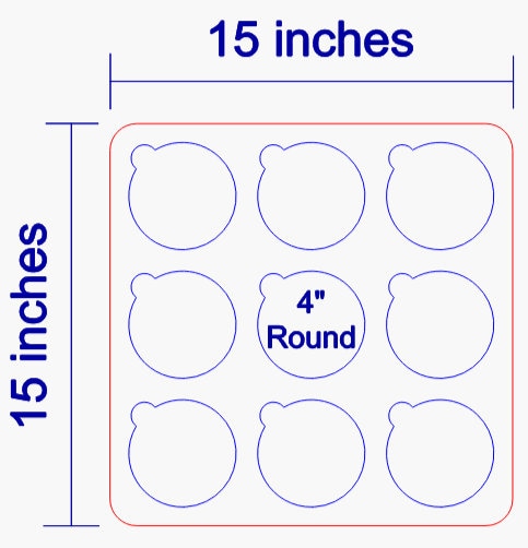 Square & Circle Coaster Engraving Jig: 9 Grid Template (SVG and ...