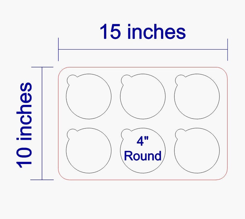 Circle Coaster Engraving Jig, 4 Inch, Lightburn Digital File, 6 Grid ...