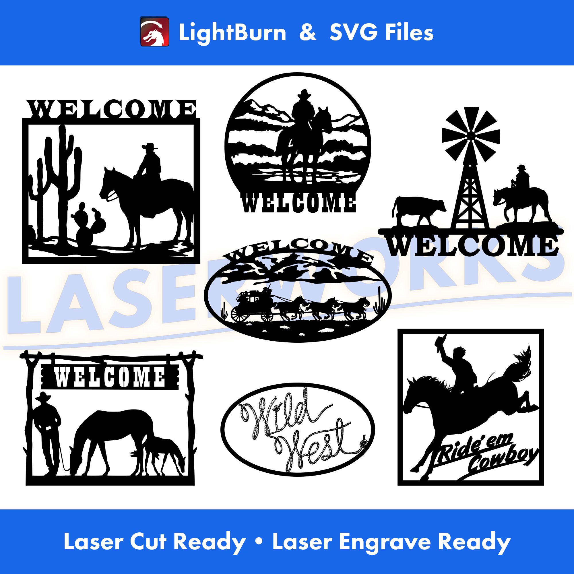 Western Welcome Signs: Cowboy and Wild West | Lightburn Art Library ...