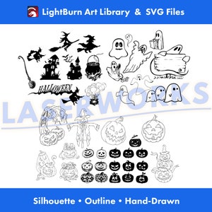 330 Halloween Graphics | Lightburn Art Library & SVG Designs (digital ...
