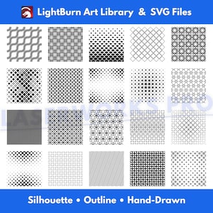 100 Geometric Pattern Designs: Lightburn Art Library & SVG Files ...