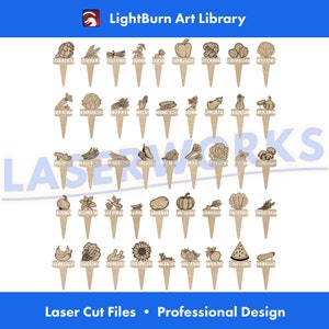 Vegetable Garden Stakes Laser Cut Files: 45 Plant Markers (lightburn ...