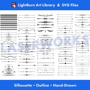 600+ Ornamental, Line, Scroll, Text Divider, Border, & Corner Designs ...