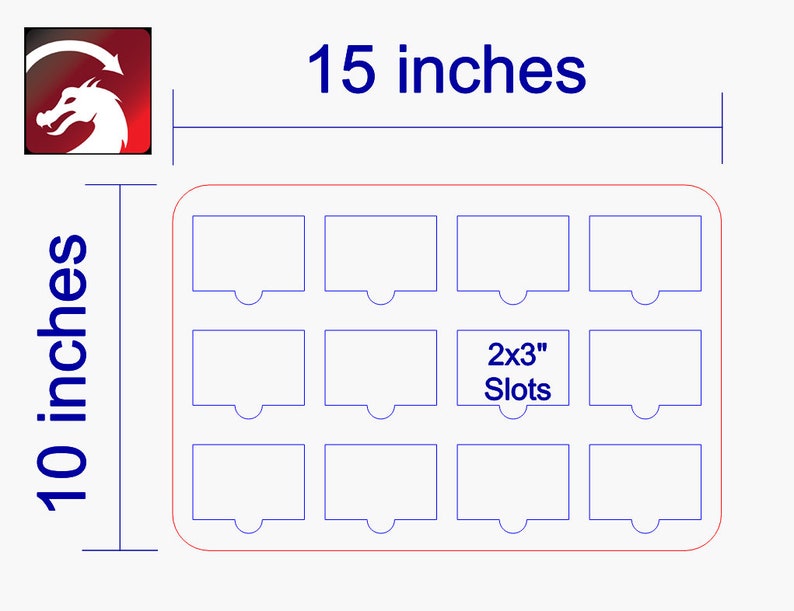 Leather Patch/card Engraving Jig, 2x3 Inch Slots, Lightburn Digital File, 12 Grid Template Guide ...