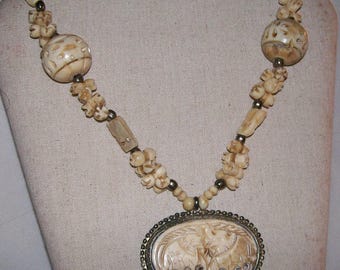 Faux ivory jewelry | Etsy