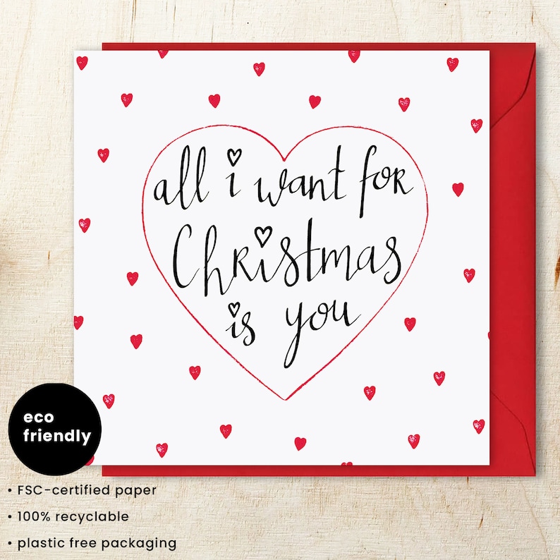 Christmas Card all I Want for Christmas is You - Etsy