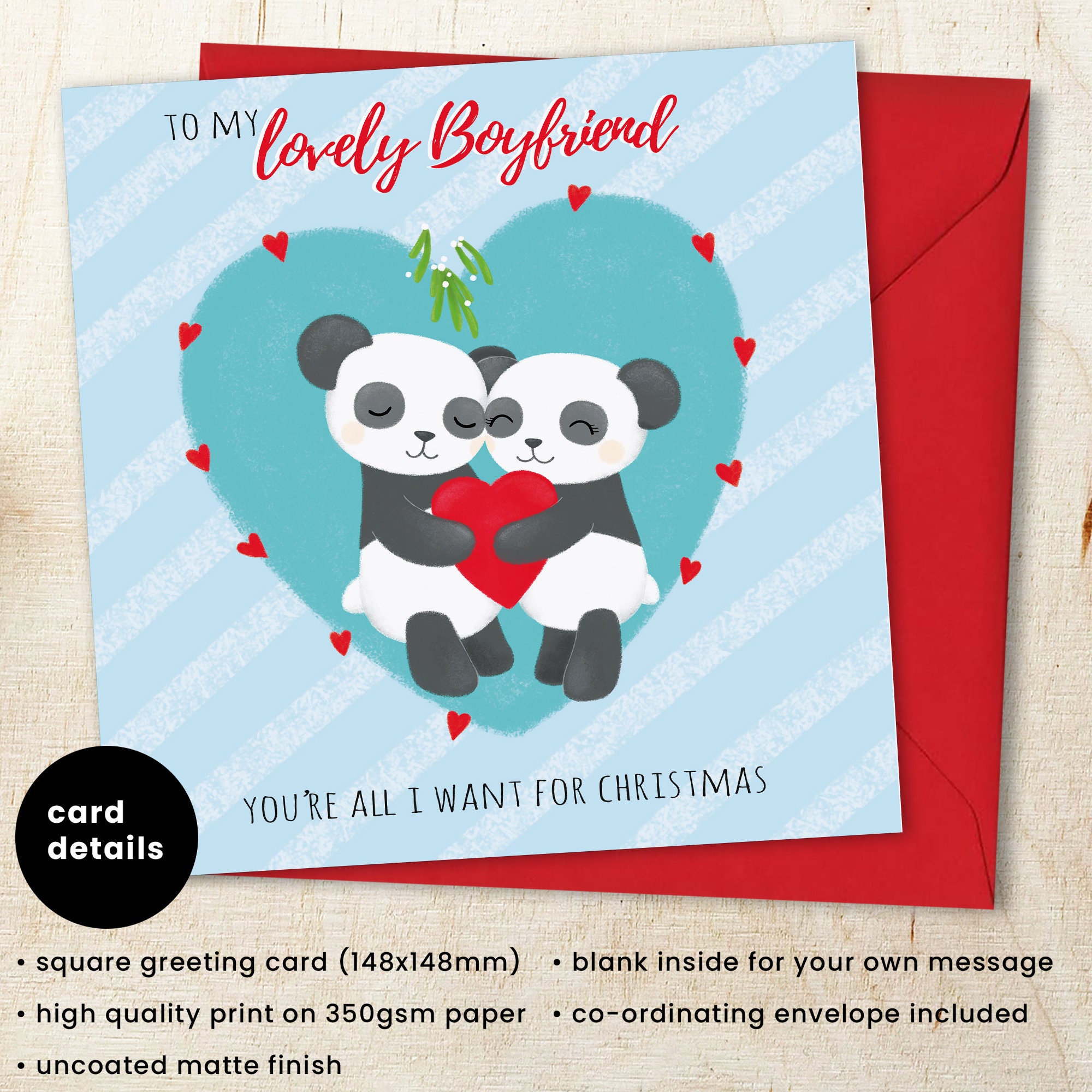 Cute Christmas Card For Boyfriend