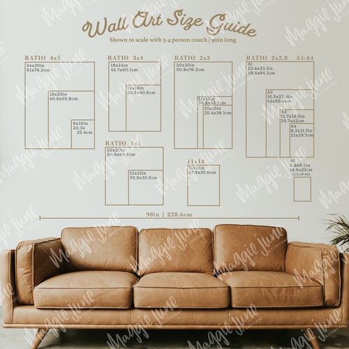 Wall Art Size Guide Printable Image Size Guide for Print - Etsy