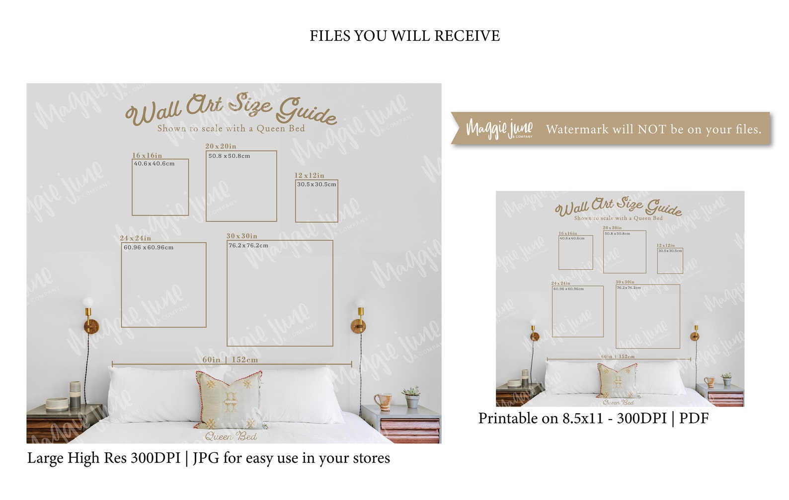 Square Sizes-wall Art Size Guide, Downloadable | Printable Image Size ...
