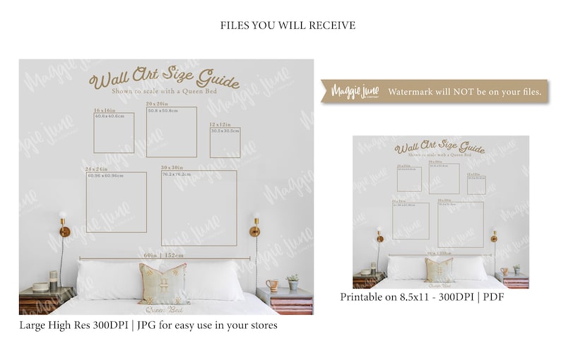 Square Sizes-wall Art Size Guide, Downloadable | Printable Image Size ...