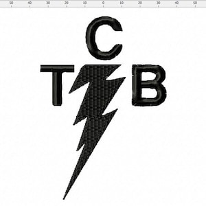 Elvis TCB Band Inspired Logo Embroidery Design - Etsy