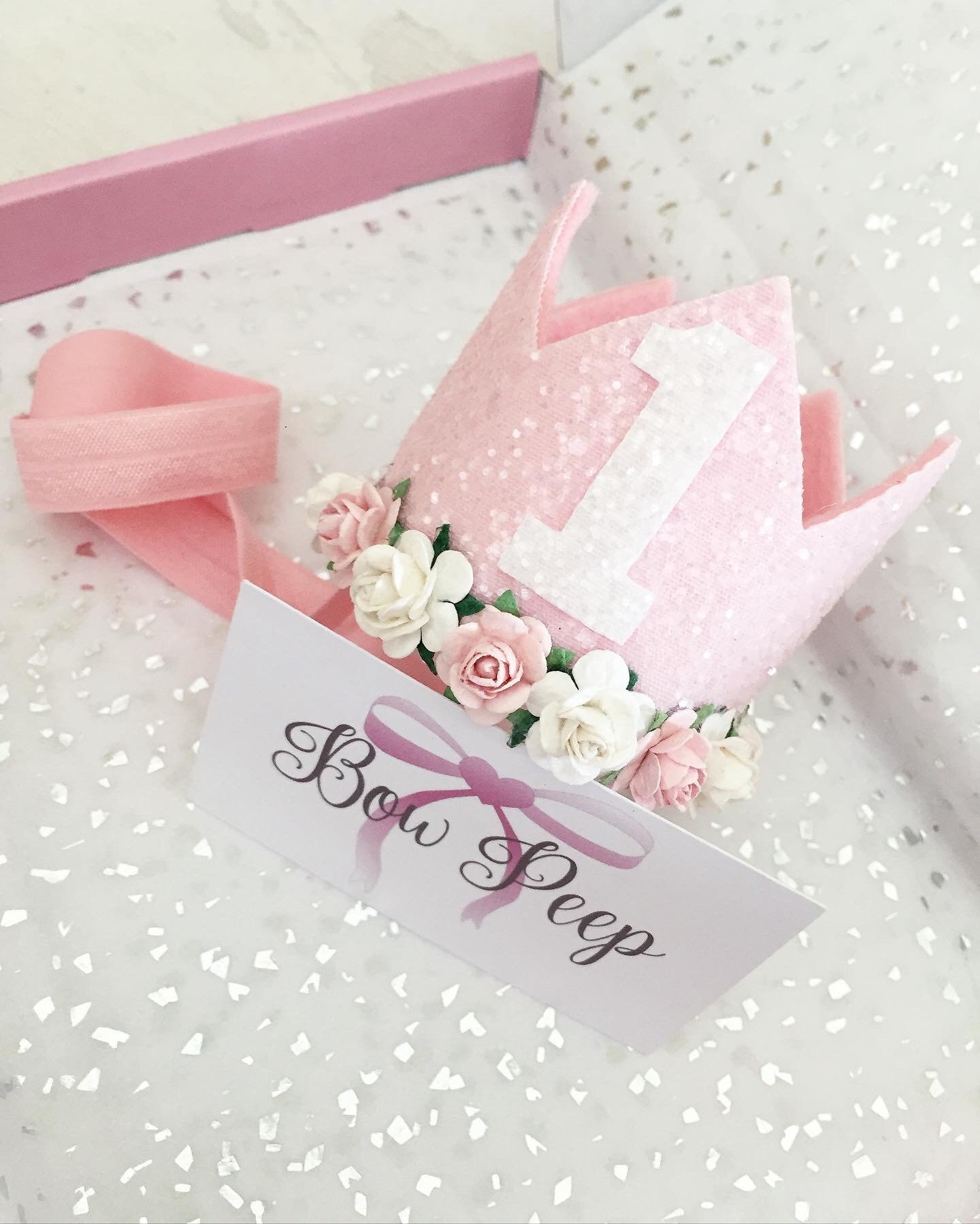 Girls Birthday Crown All Ages Available Pink Birthday Crown | Etsy