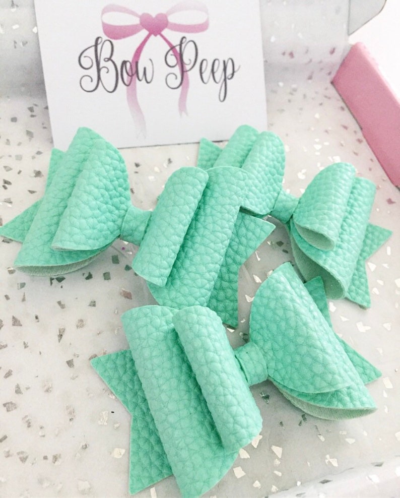 Hair Bow, Mint Hair Bow, Aqua Hair Bow, Spring Hair Bow, Green Hair Bow ...