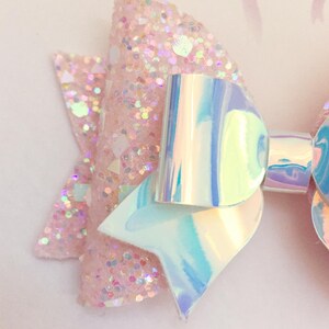 Pink Bow, Glitter Bow, Iridescent Bow, Sparkly Pink Bow, Baby Bows ...