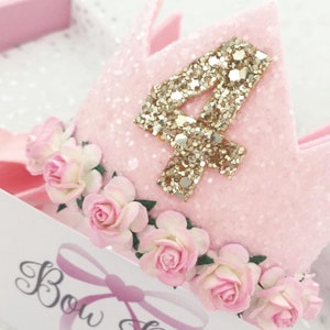 Birthday Crown, Any Age Available, Pink Birthday Crown, Party Hat ...