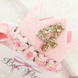 Birthday Crown, Any Age Available, Pink Birthday Crown, Party Hat ...