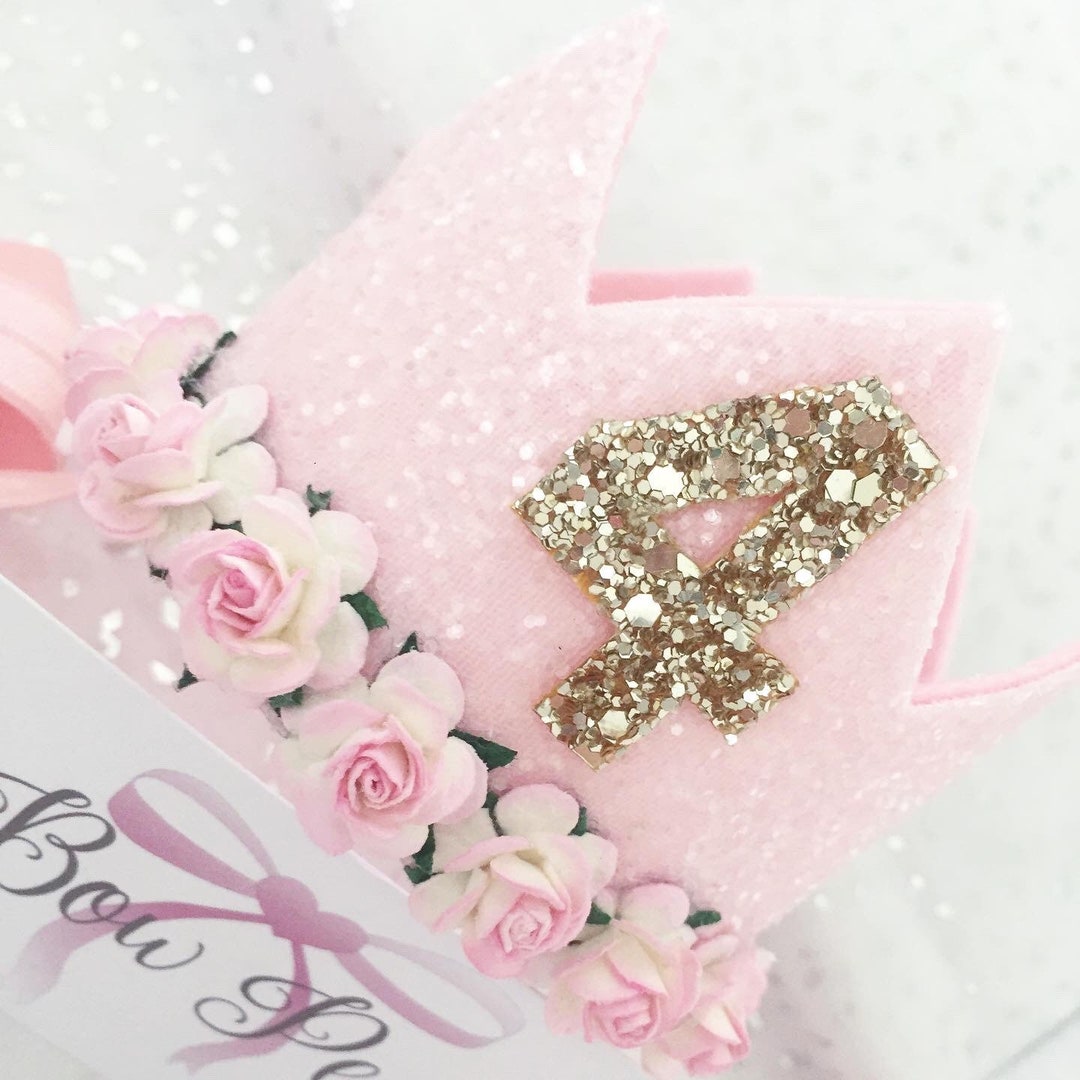 Birthday Crown, Any Age Available, Pink Birthday Crown, Party Hat ...