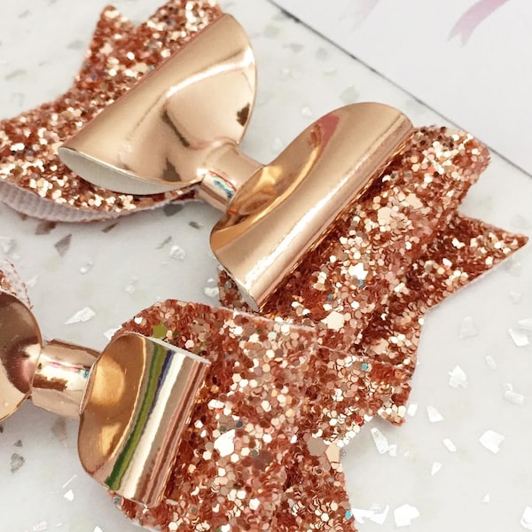 Rose Gold Hair Clips - Etsy UK