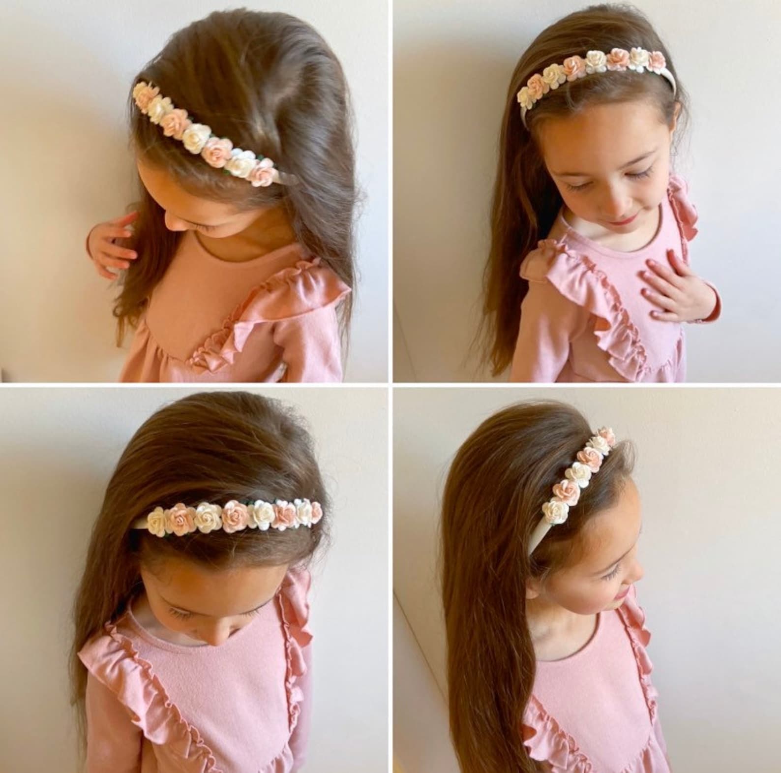 Flower Girl Headband Flower Girl Hair Accessories Bridesmaid - Etsy