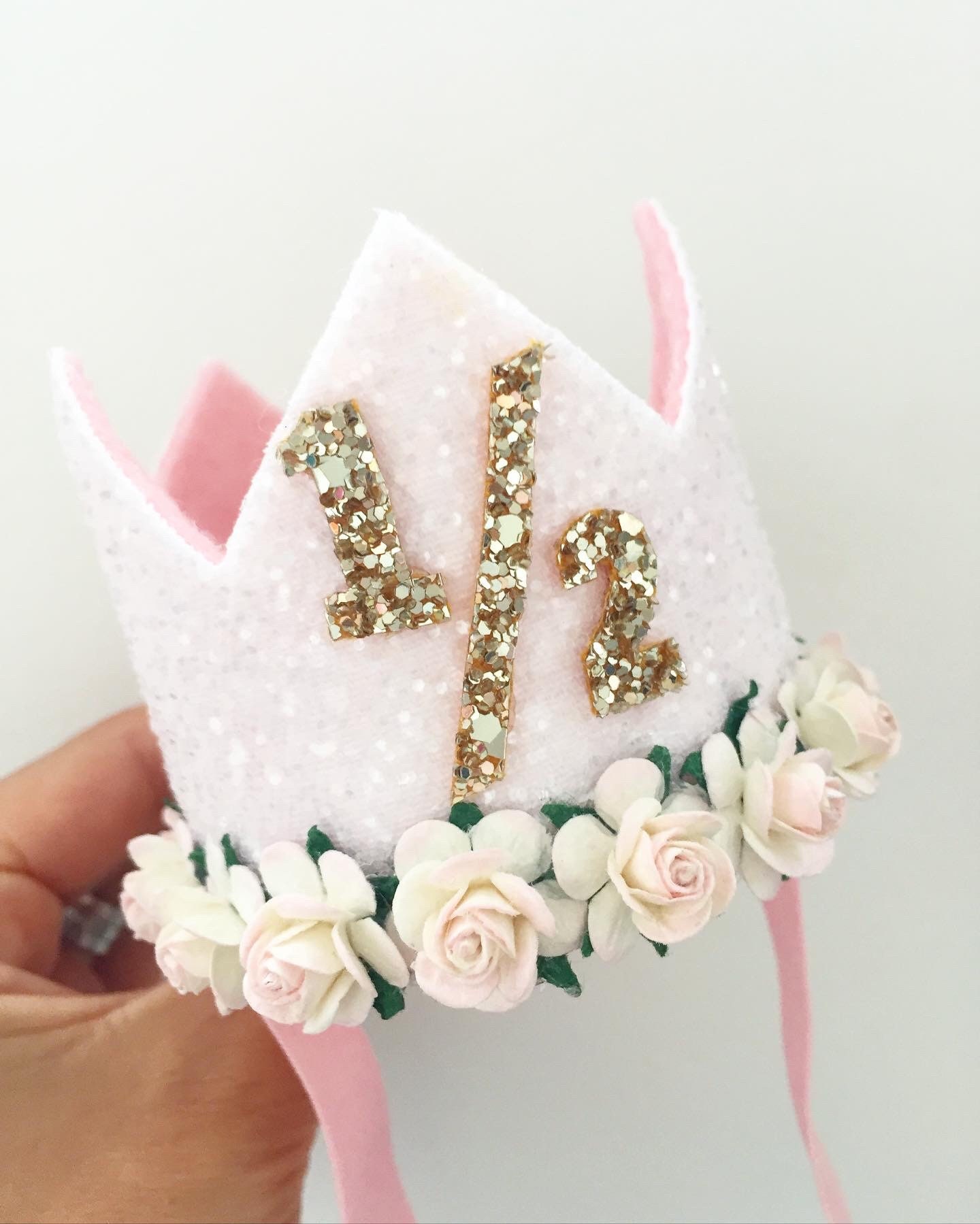 Half Birthday Crown 6 Months Old Crown Half Birthday Crown | Etsy