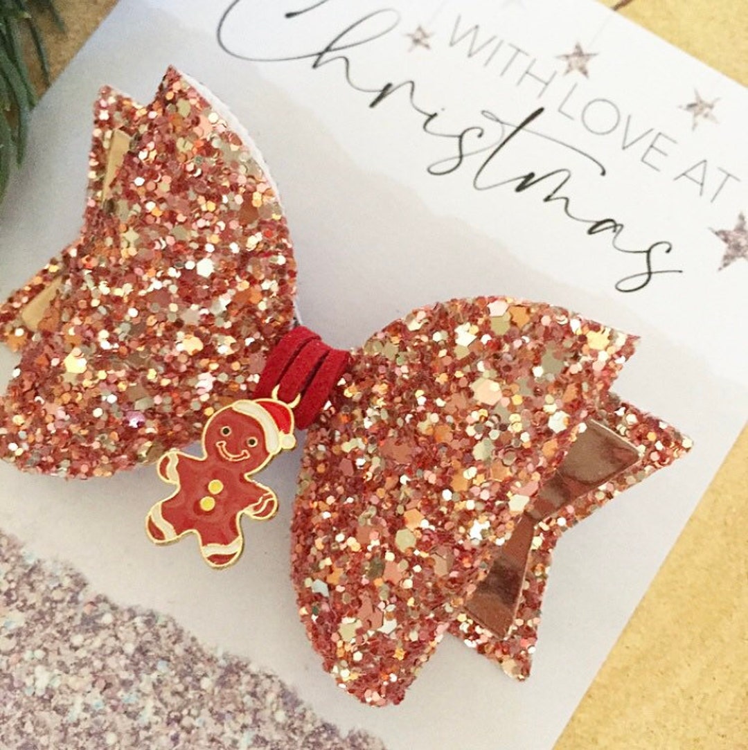 Gingerbread Man, Hair Bows, Christmas Hair Bows, Stocking Fillers, Hair ...