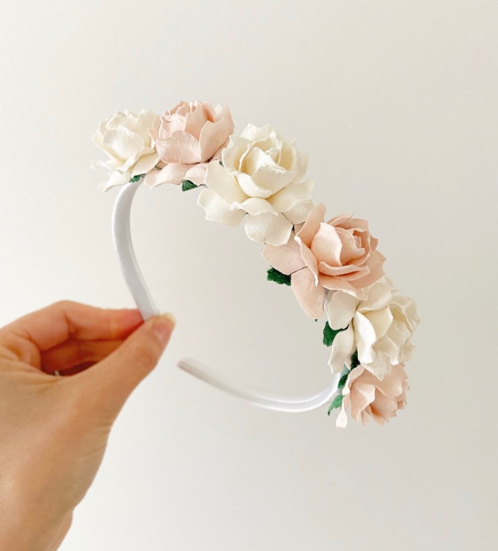 Flower Girl Headband, Satin Headband, Flower Girl Headpiece, Bridesmaid ...