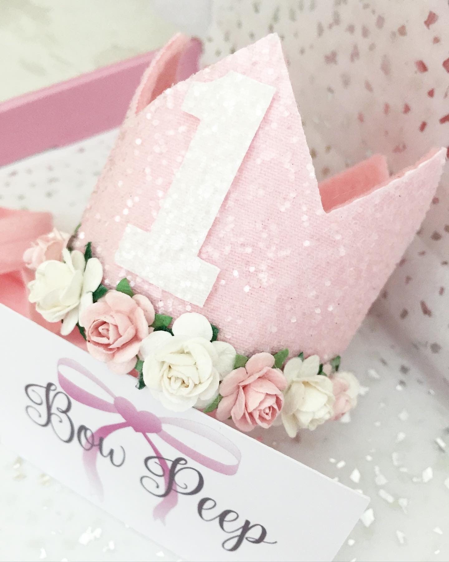 Girls Birthday Crown All Ages Available Pink Birthday Crown | Etsy