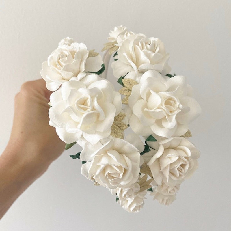Ivory Flower Crown - Etsy
